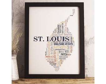 St Louis Word Art - Etsy
