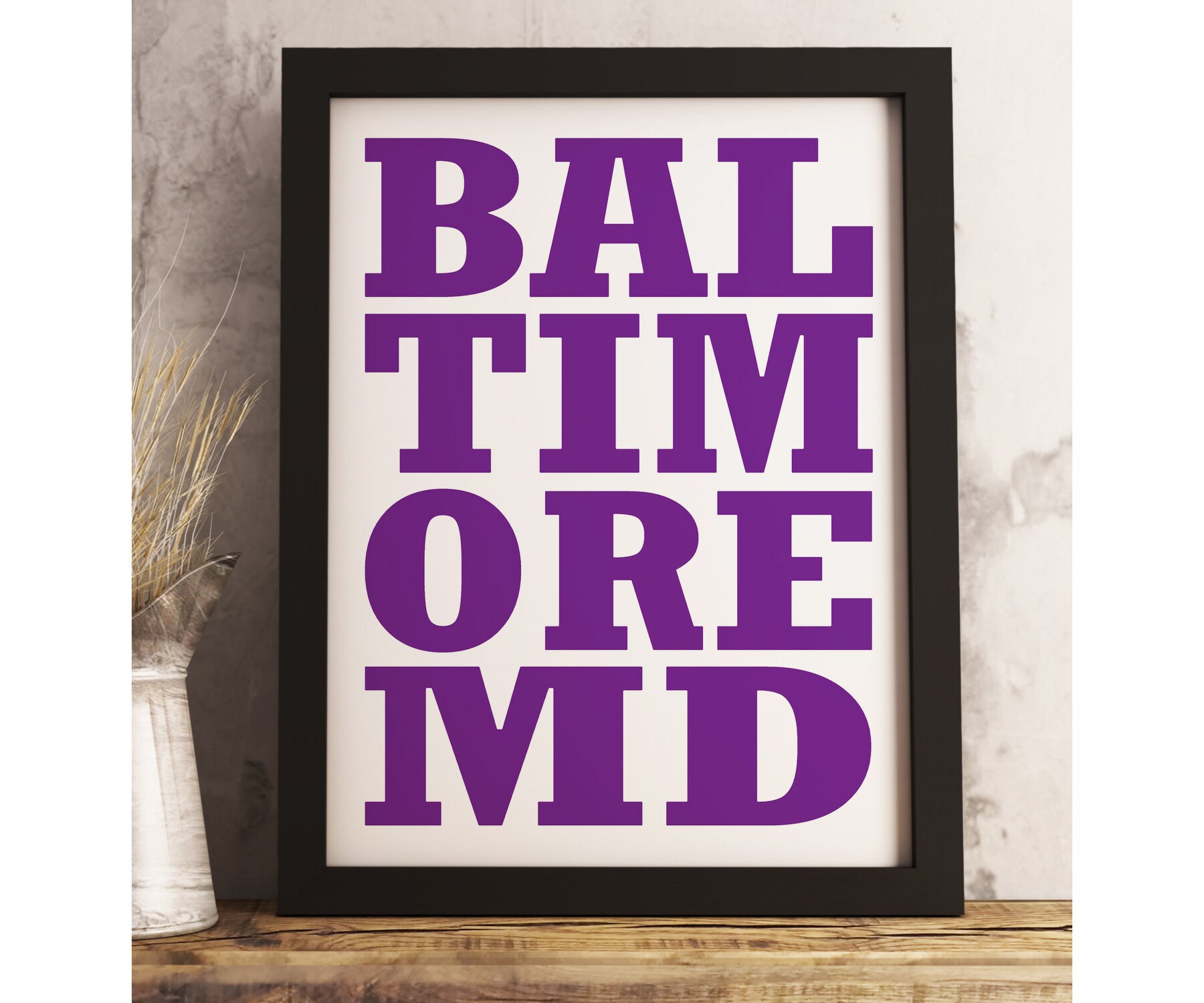 Framed Baltimore Subway Sign Print, Baltimore Bus Scroll City Poster ...