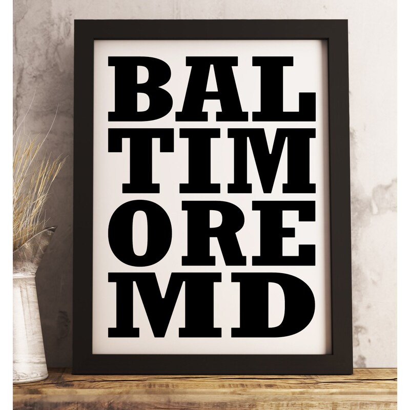 Baltimore Typography - Etsy