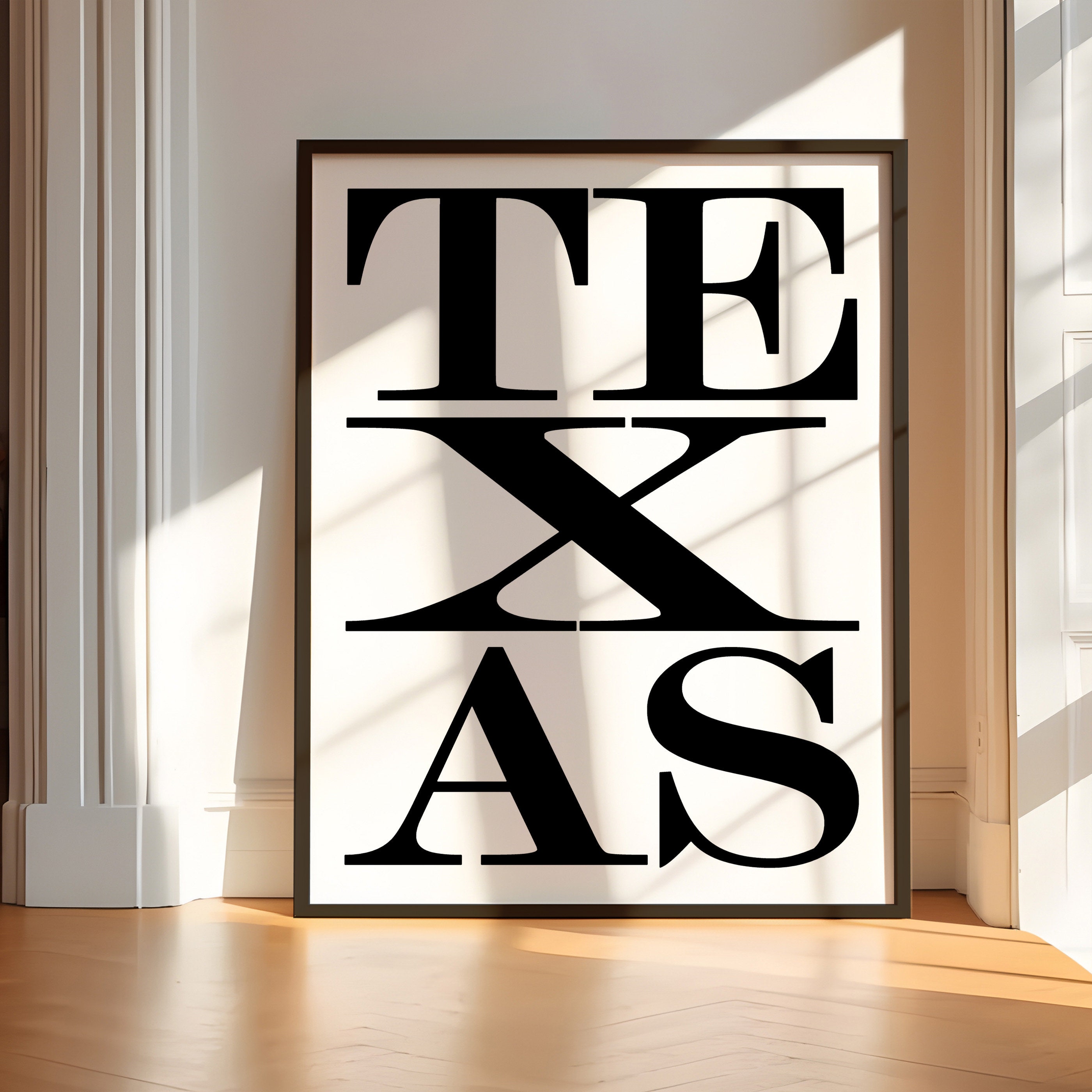 Framed Texas Subway Sign Print, Texas Bus Scroll Poster, Texas Decor ...