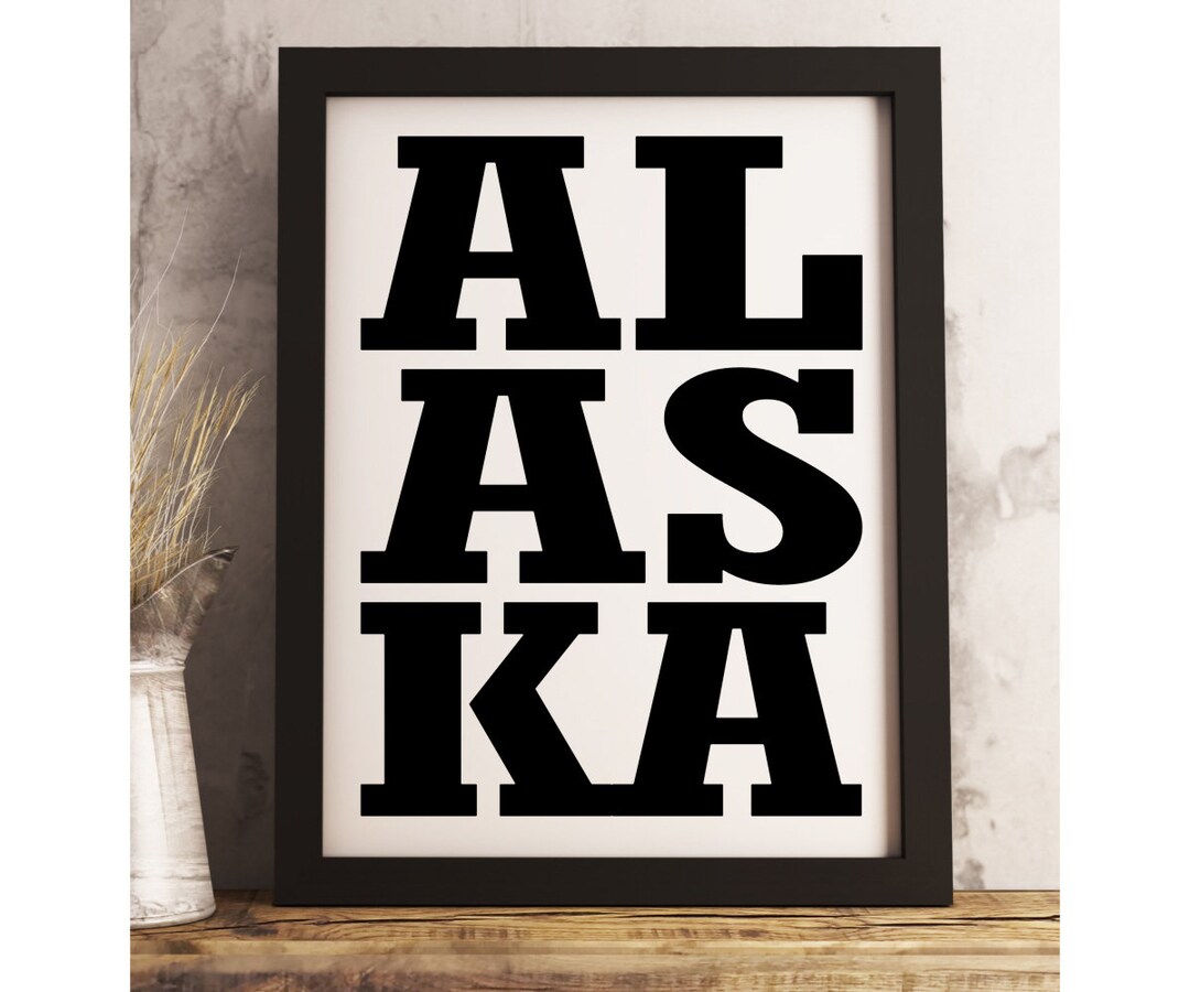 Framed Alaska Subway Sign Print, Alaska Bus Scroll Poster, Alaska Art ...