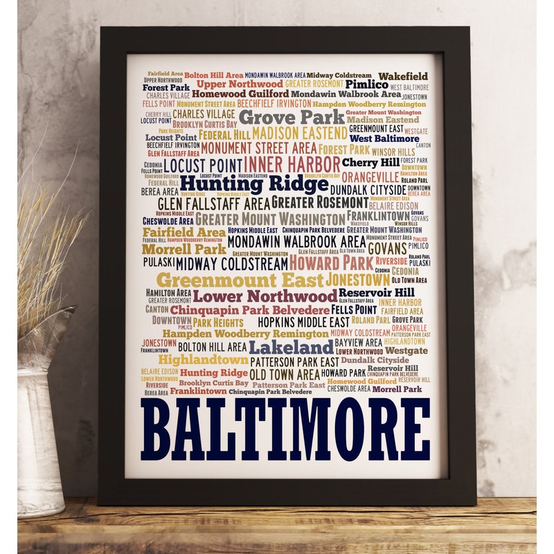 Baltimore Typography - Etsy