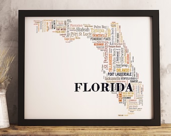 Florida Word Art - Etsy