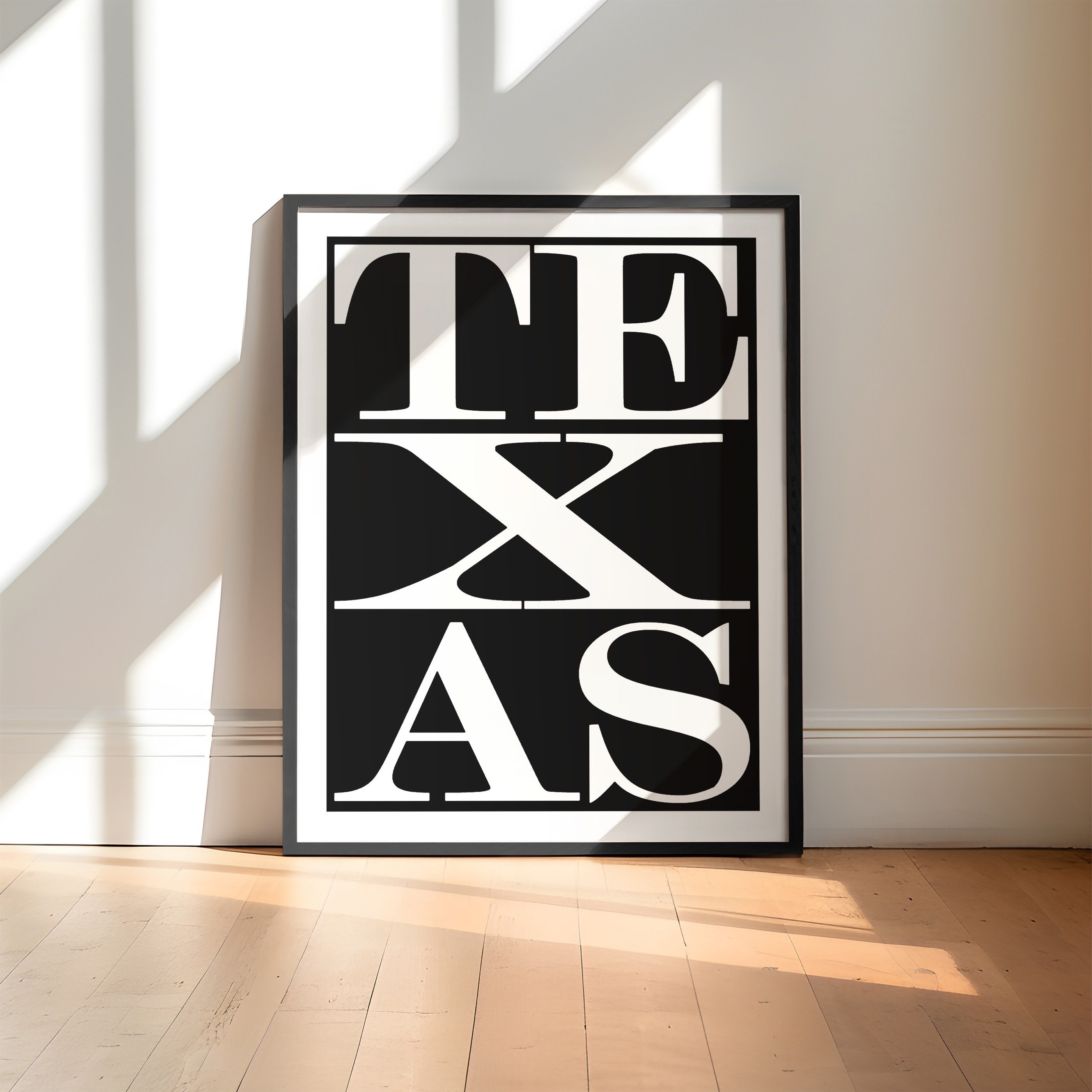 Framed Texas Subway Sign Print, Texas Bus Scroll Poster, Texas Decor ...