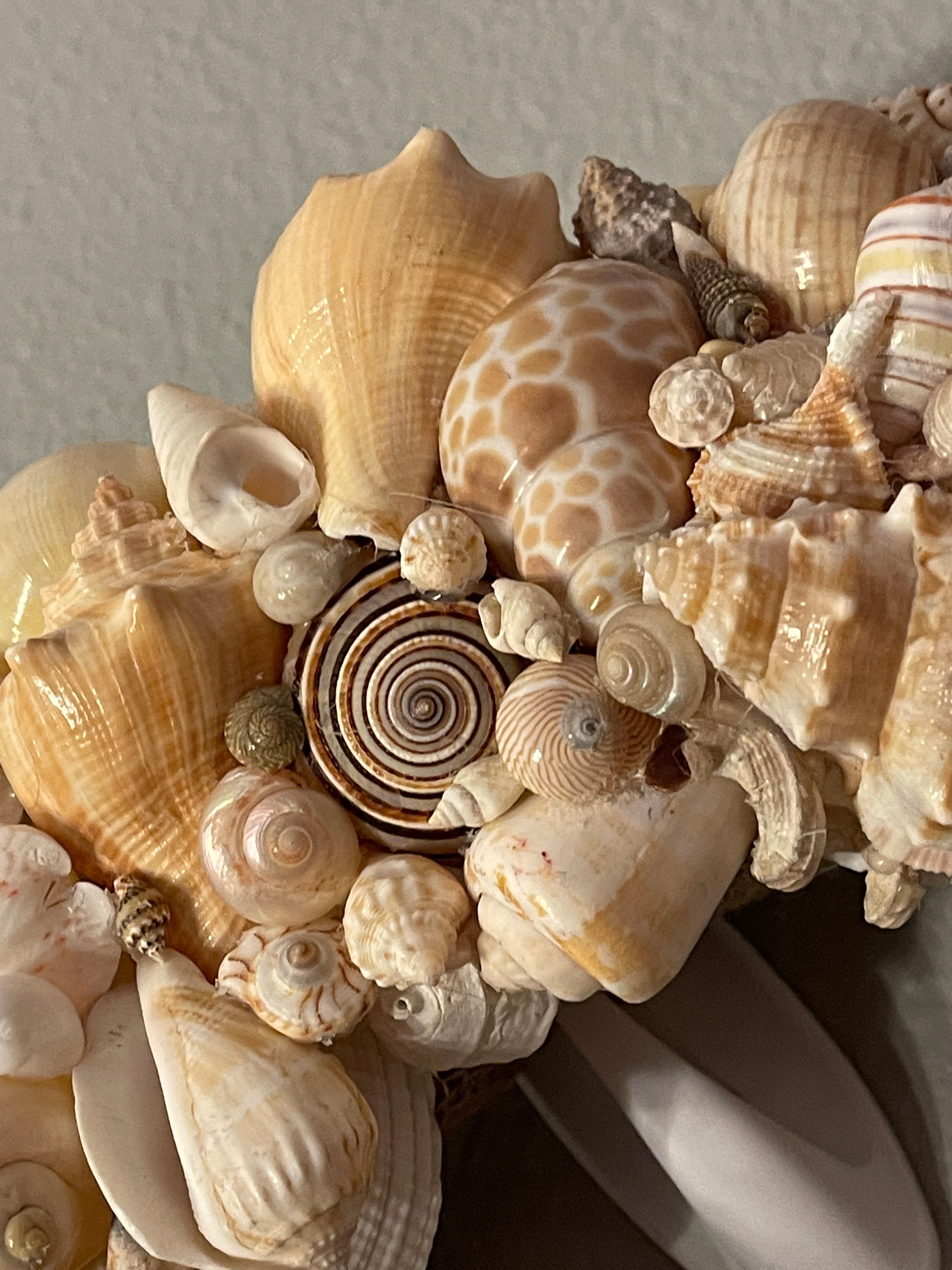 Nautical Decor Seashell Wreath, Beach Decor Shell Wreath, Seashell ...