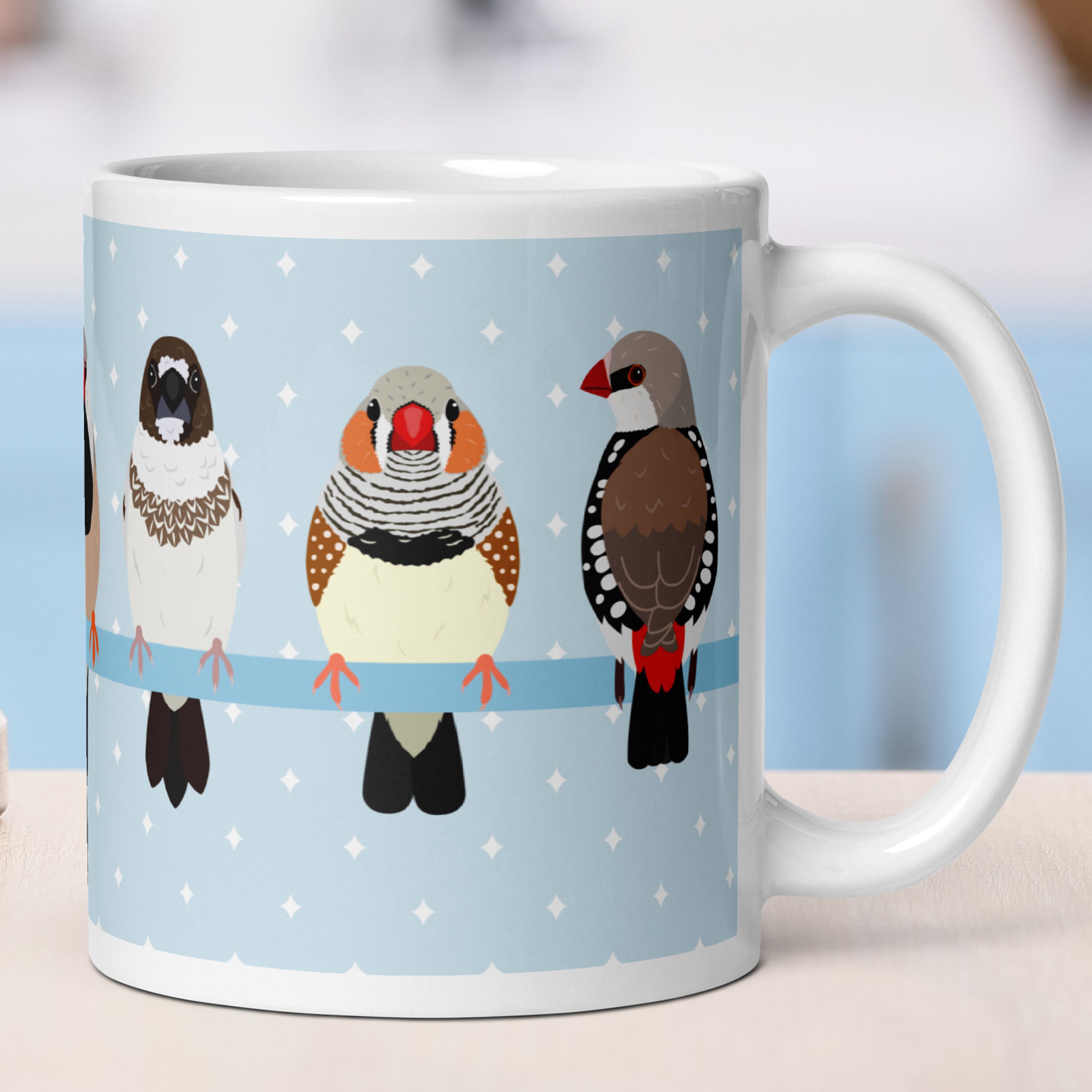 Bird Mug Finch Coffee Mug Ceramic Bird Mug Bird Decor - Etsy