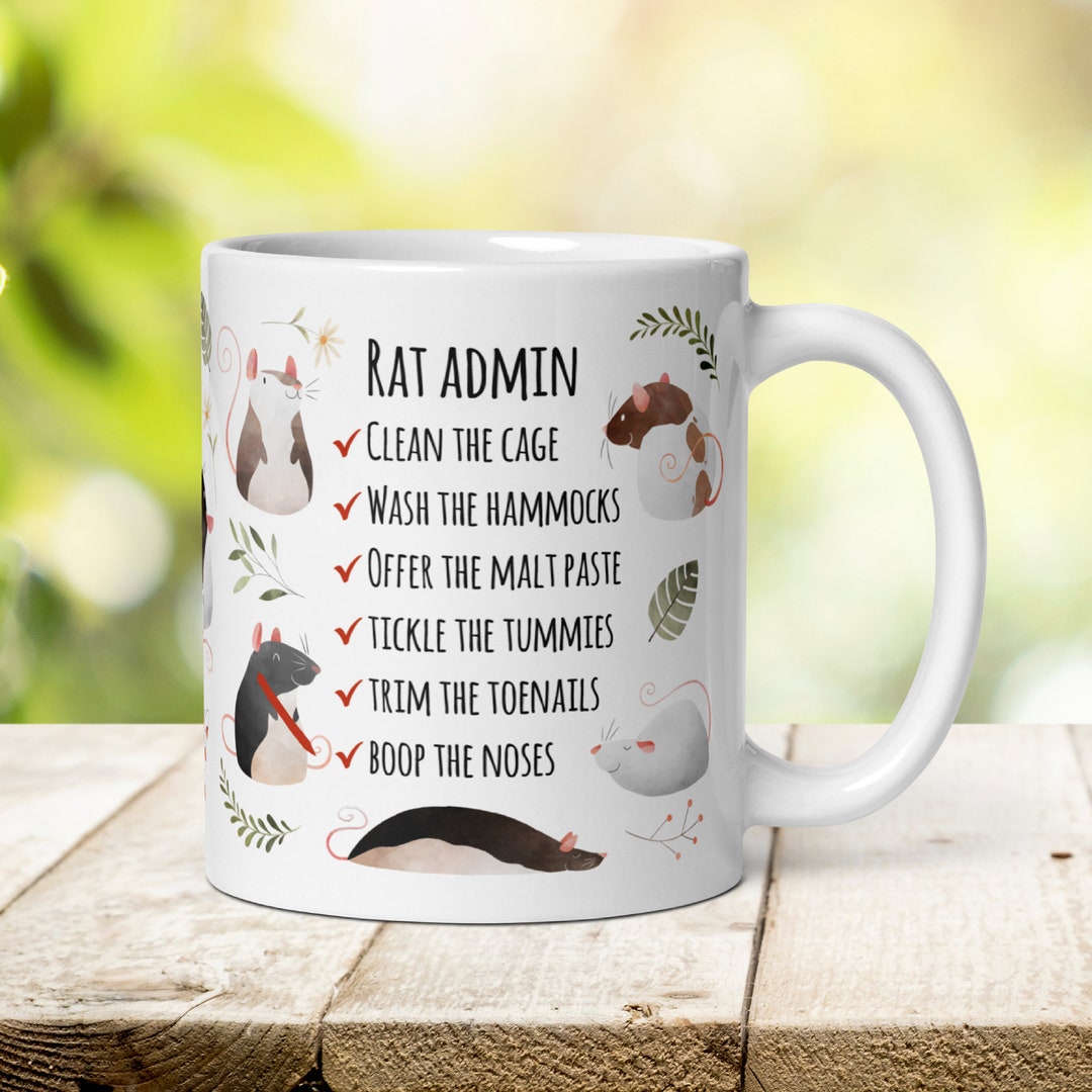 Funny Rat Owner To-do List Mug – Cute Gift for Rat Lovers, Pet Rat ...