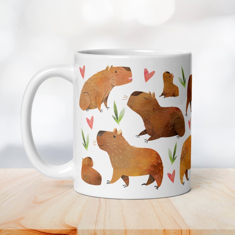 Capybara Mug Cute Animal Mug Capybara Coffee Cup - Etsy