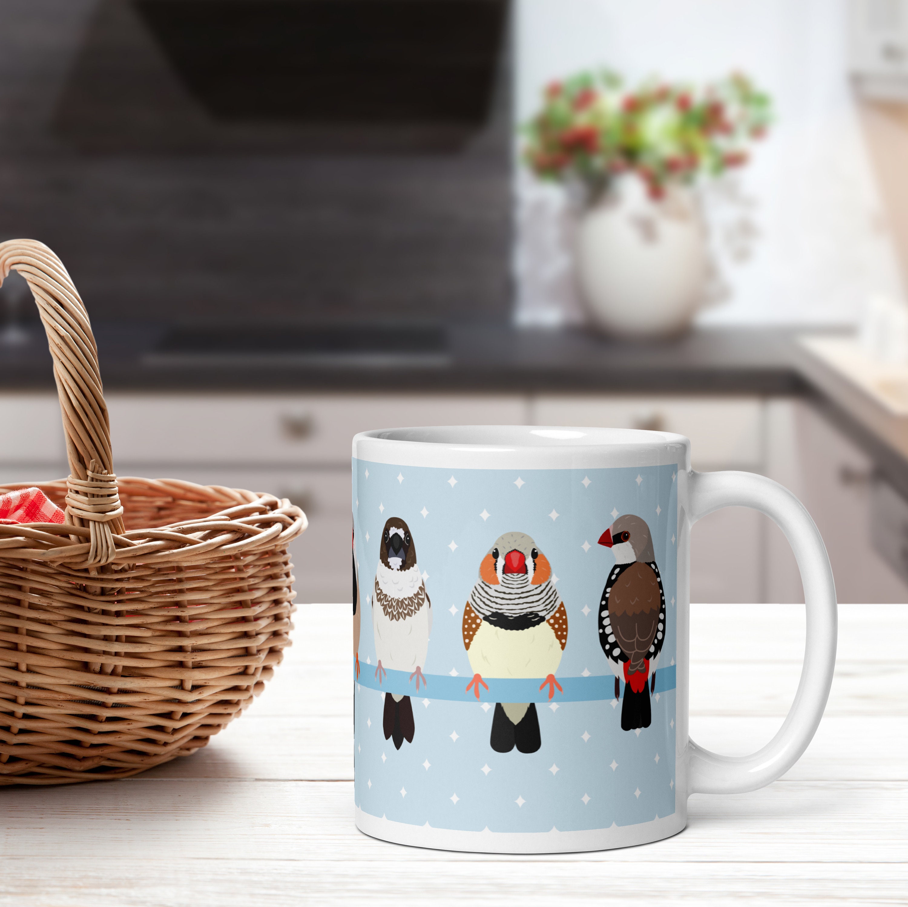 Bird Mug Finch Coffee Mug Ceramic Bird Mug Bird Decor - Etsy