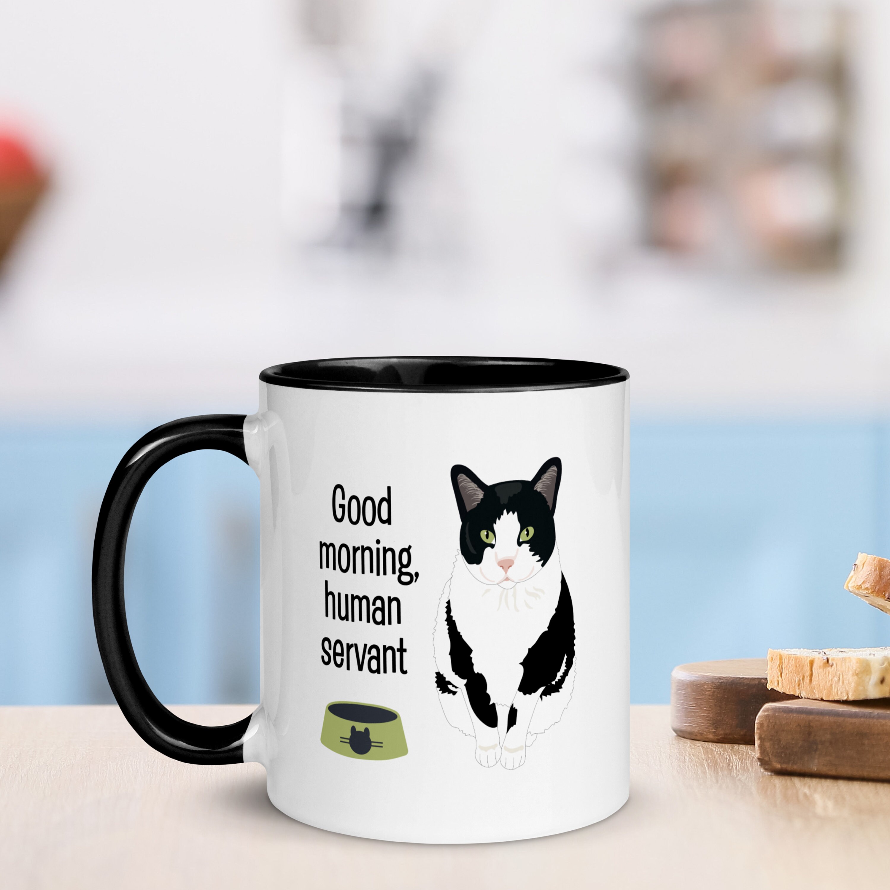 Tuxedo Cat Mug Black and White Cat Gift Funny Cat Coffee - Etsy