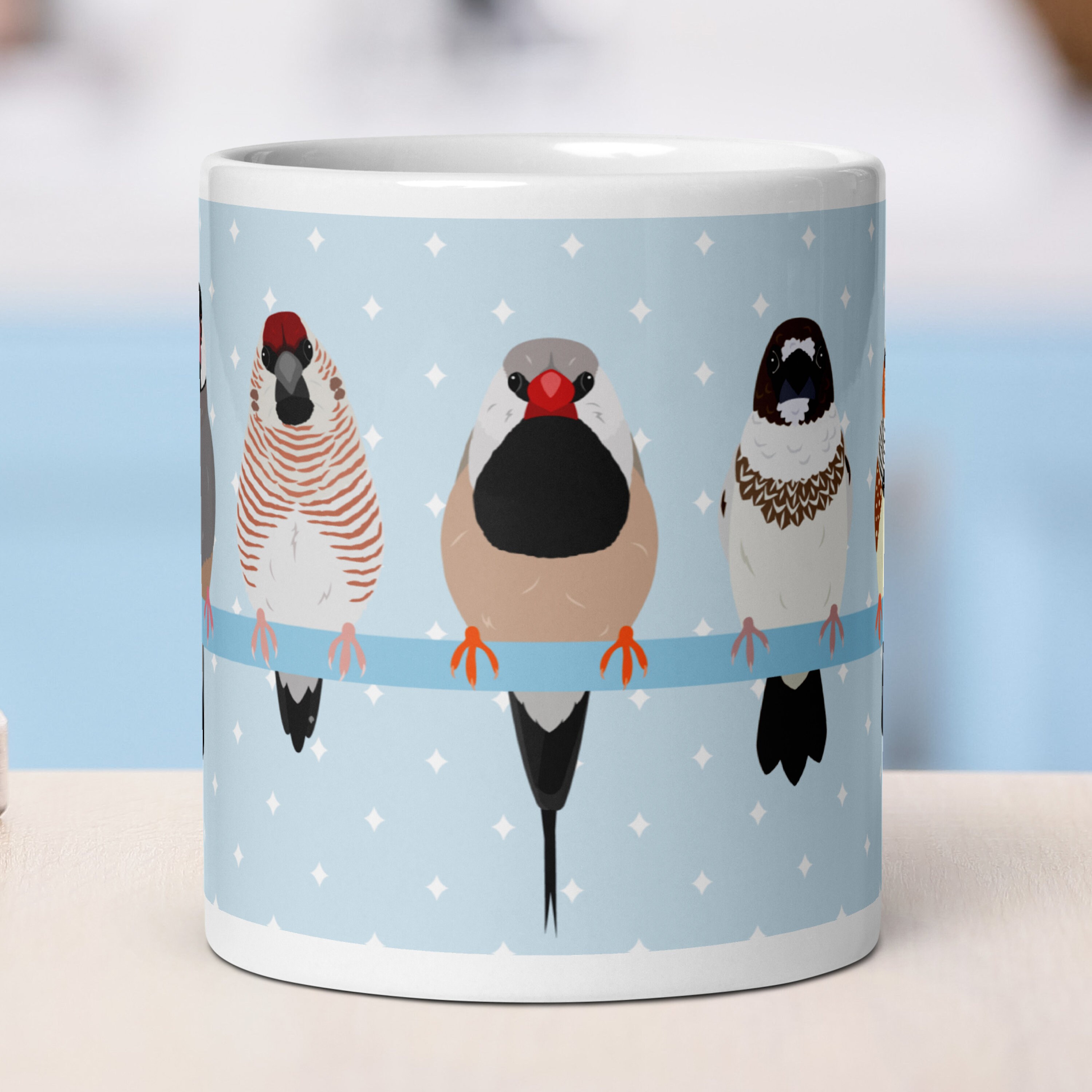 Bird Mug Finch Coffee Mug Ceramic Bird Mug Bird Decor - Etsy