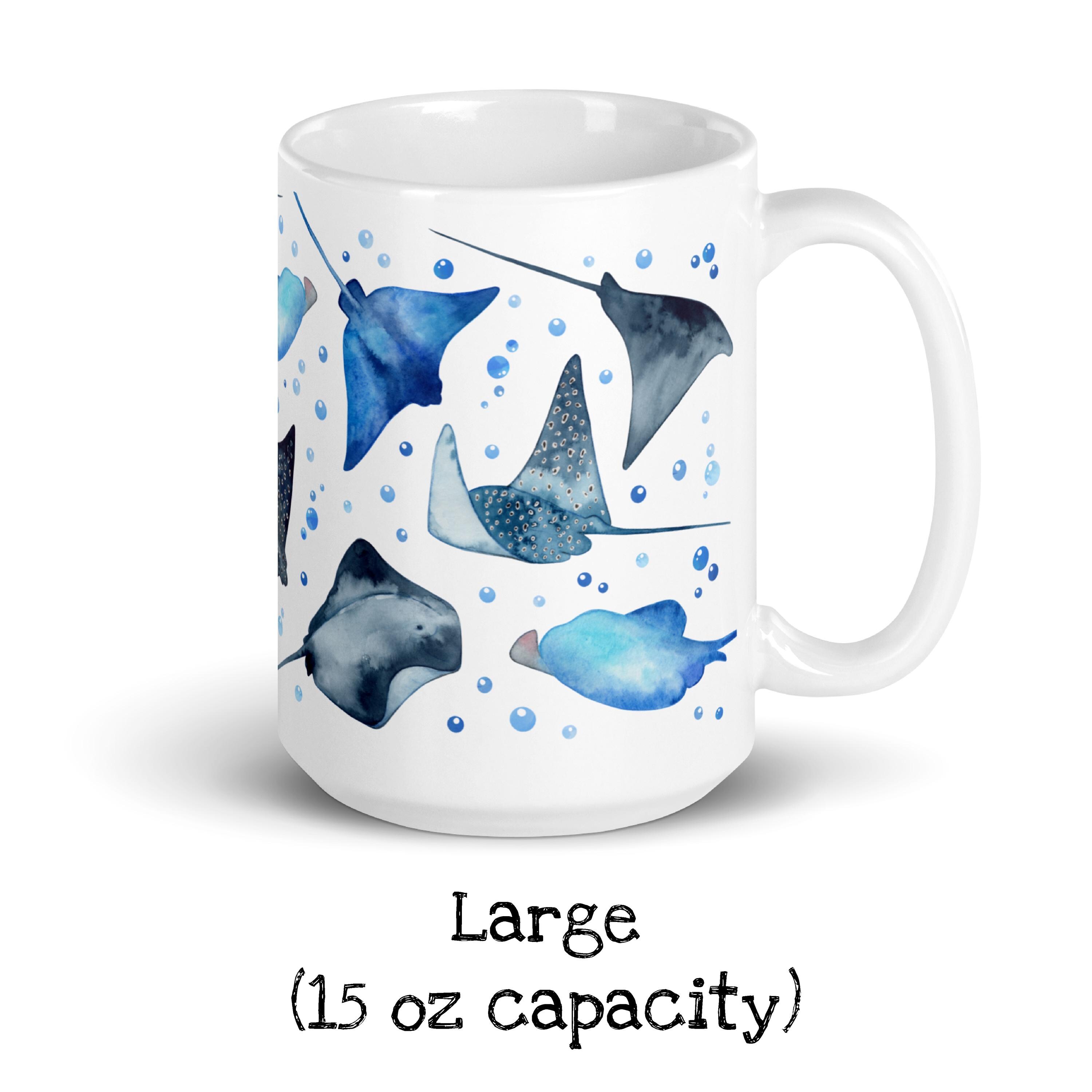 Stingray Mug, Manta Ray Gift, Watercolour Ocean Animal Coffee Cup - Etsy