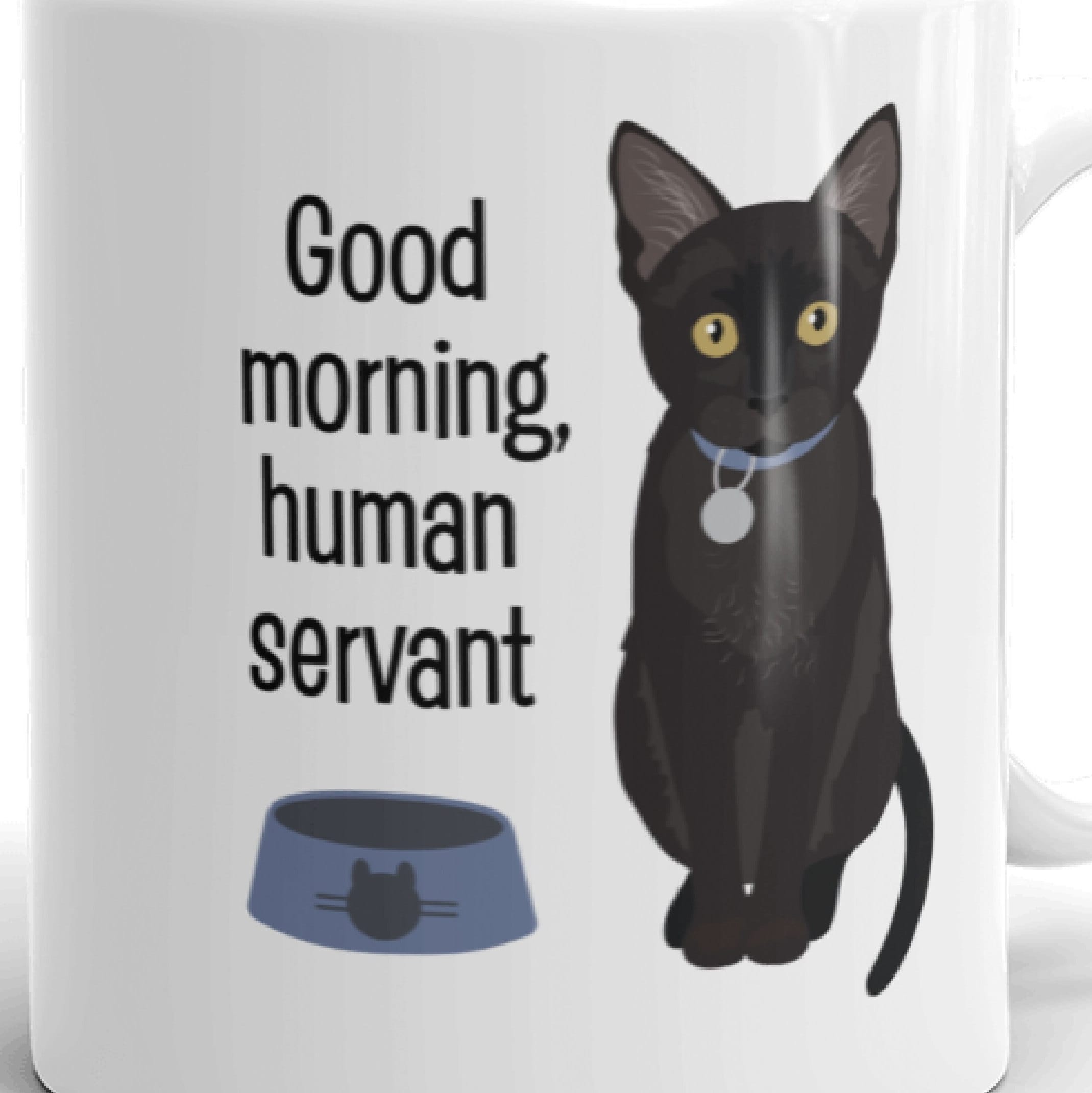 Black Cat Mug, Gift From the Cat, Cat Owner Mug, Cat Mum Gift, Cat Dad ...