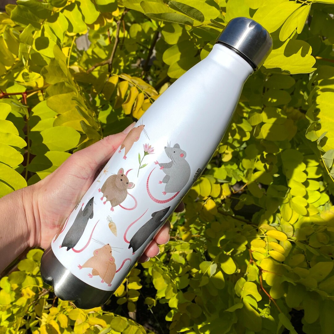 Cute Rats Water Bottle, Rat Lover Gift, Rat Waterbottle, Rat Owner Gift ...