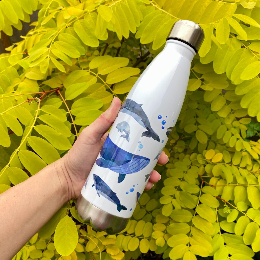 Whale Water Bottle, Ocean Life Waterbottle, Marine Biology Gift ...