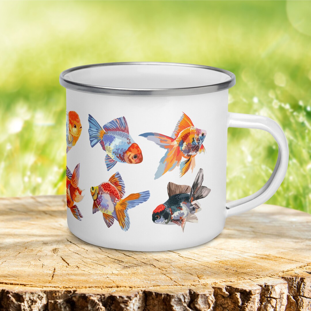 Enamel Goldfish Mug, Goldfish Cup, Fish Gifts for Children, Fancy ...