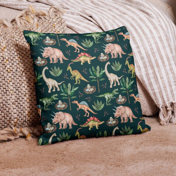 Dinosaur Pillow - Etsy UK