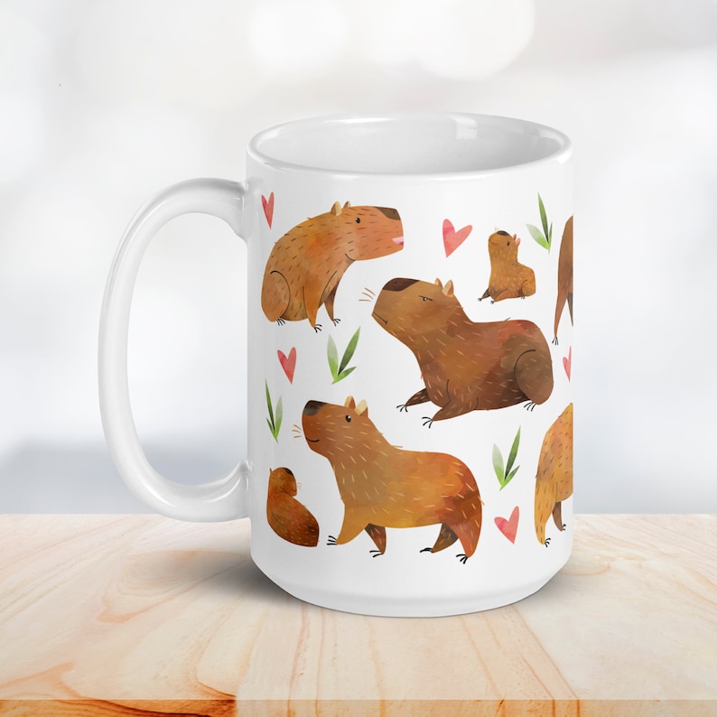 Capybara Mug Cute Animal Mug Capybara Coffee Cup - Etsy