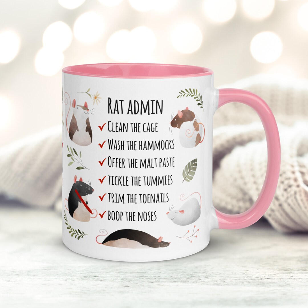 Funny Rat Mug, Rat Lover Gift, Rat Coffee Cup, Pet Rat Gift, Rat Decor ...