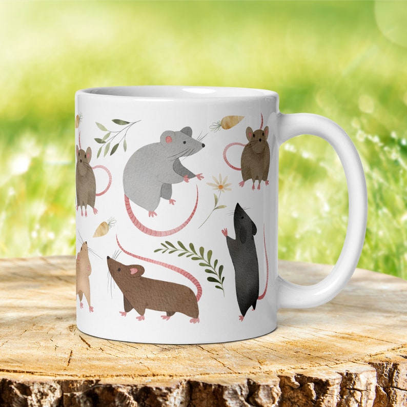 Cute Rat Mug, Pet Rat Owner Coffee Cup (11oz or 15oz) - Etsy UK