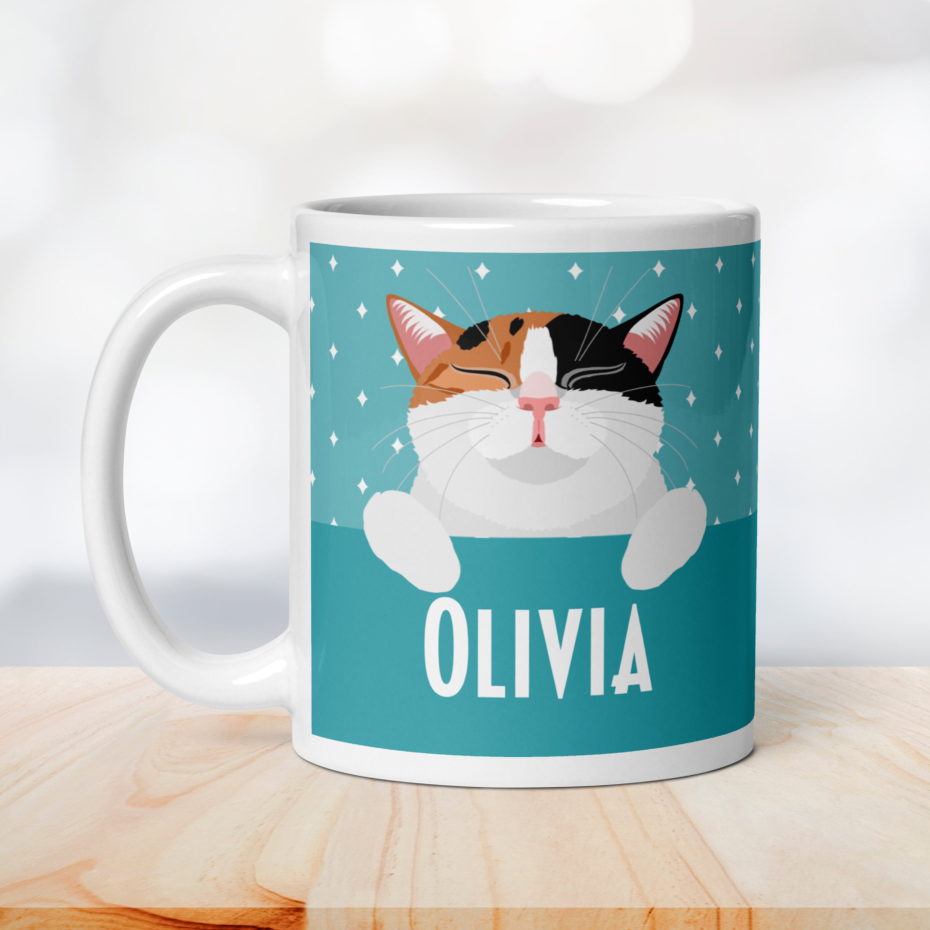 Custom Calico Cat Mug Personalised Cat Mug Calico Cat Mug - Etsy