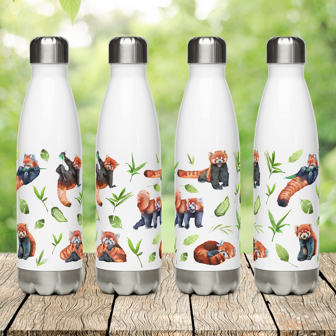 Red Panda Bottle, Red Panda Gift, Cute Water Bottle, Animal Lover Gift ...