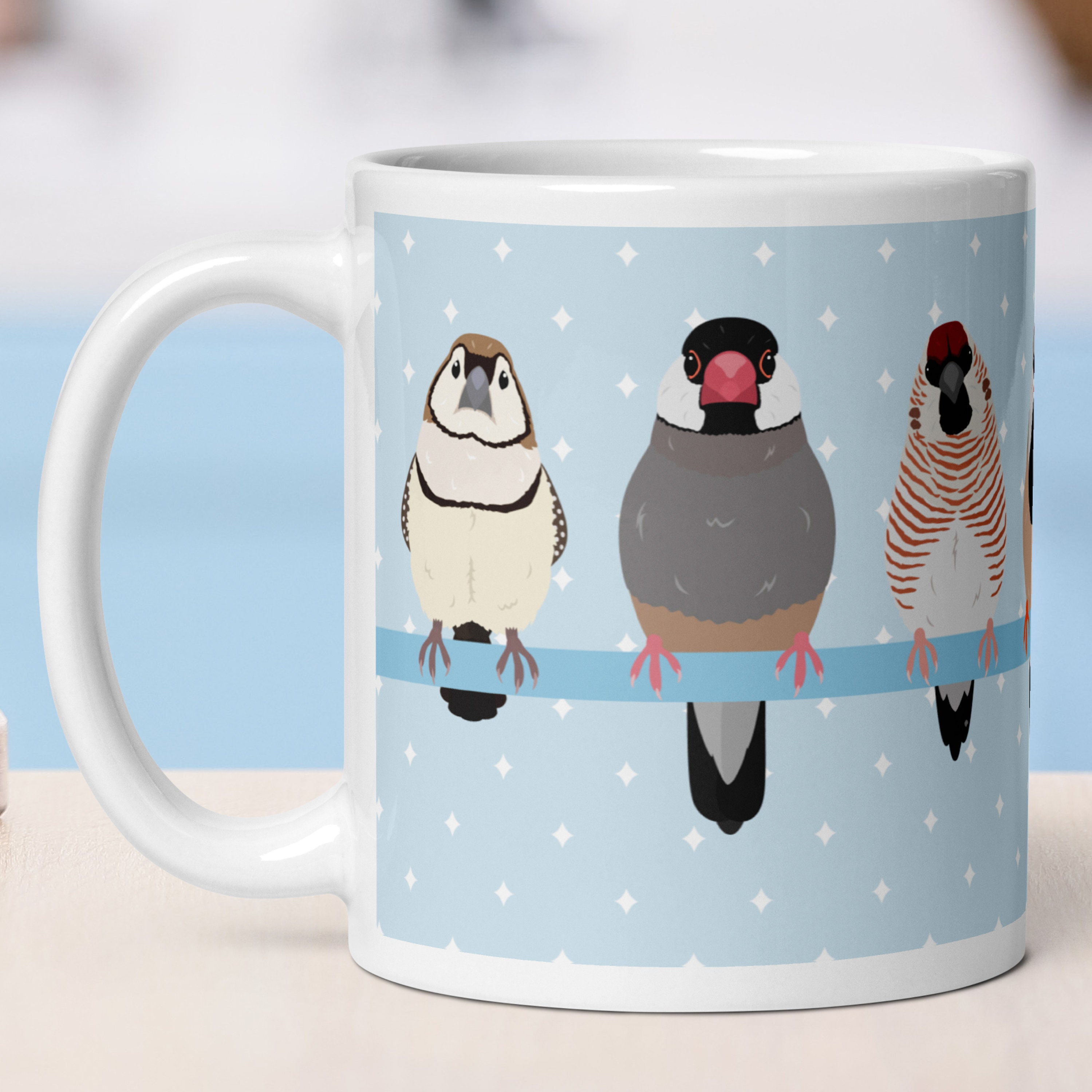 Bird Mug Finch Coffee Mug Ceramic Bird Mug Bird Decor - Etsy