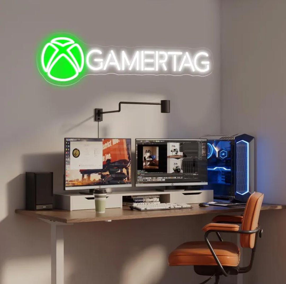 Custom Gamer Neon Sign , Gamer Tag Sign, Game Room Decor, Gaming Wall ...
