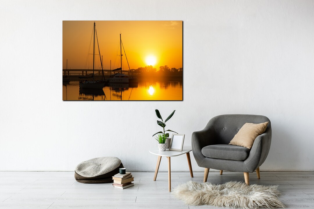 Digital Download Sunrise Sail Boats, Horizontal, Pretty Wall Decor - Etsy