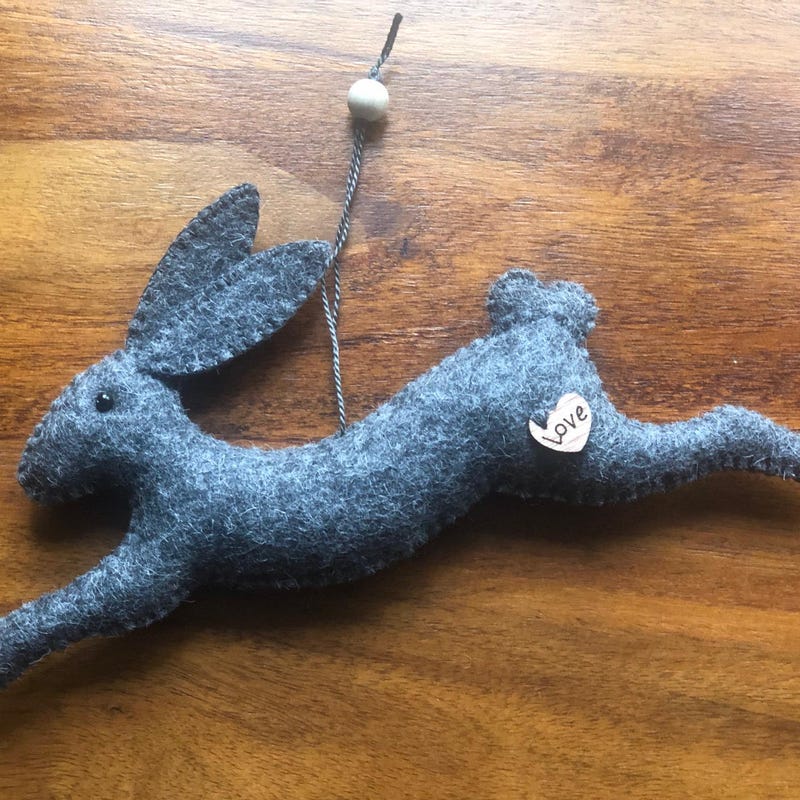 Felt Hares - Etsy UK