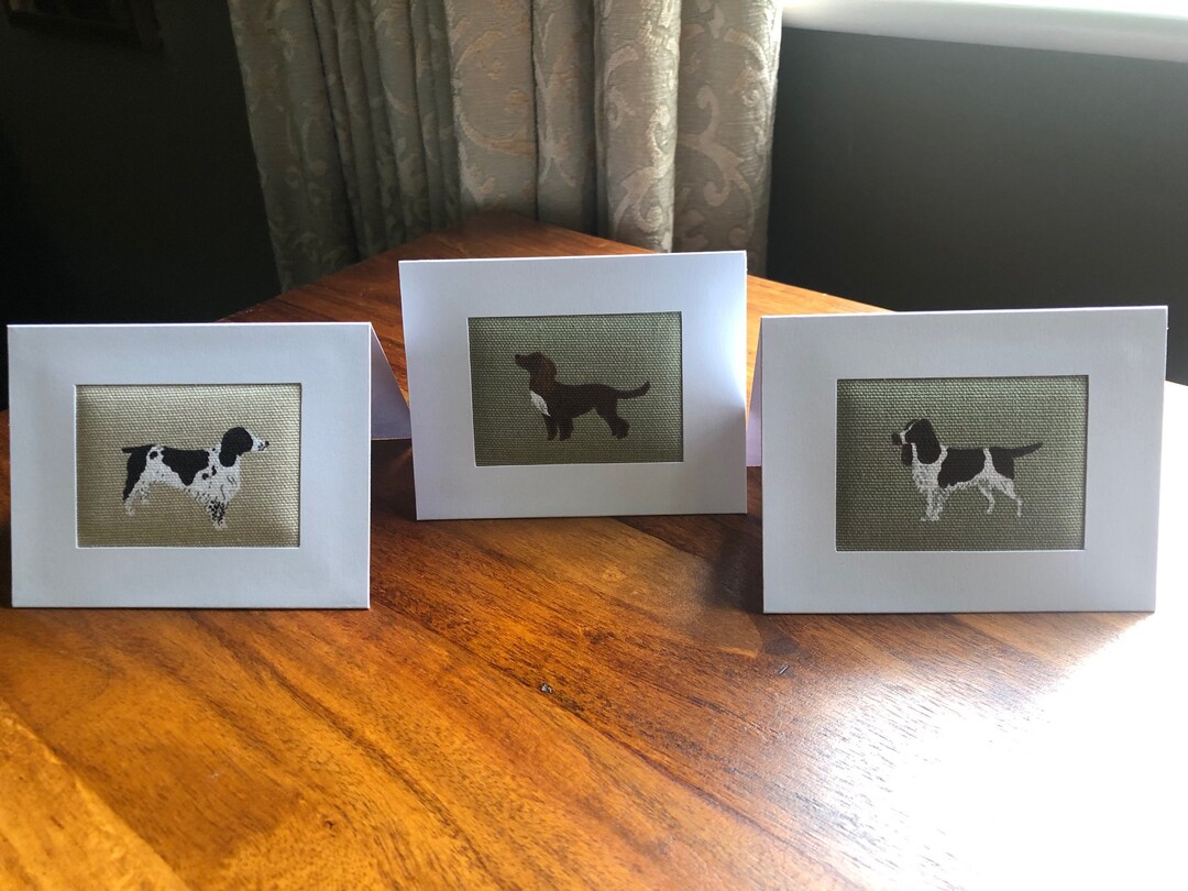 Handmade Spaniel Dog Greeting Card: Padded Fabric Birthday Card - Etsy UK