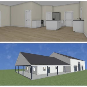 CDD-1005 Chaston Barndominium House Plans - Etsy