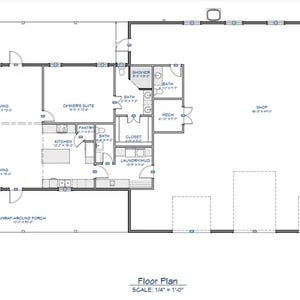 CDD-1005 Chaston Barndominium House Plans - Etsy