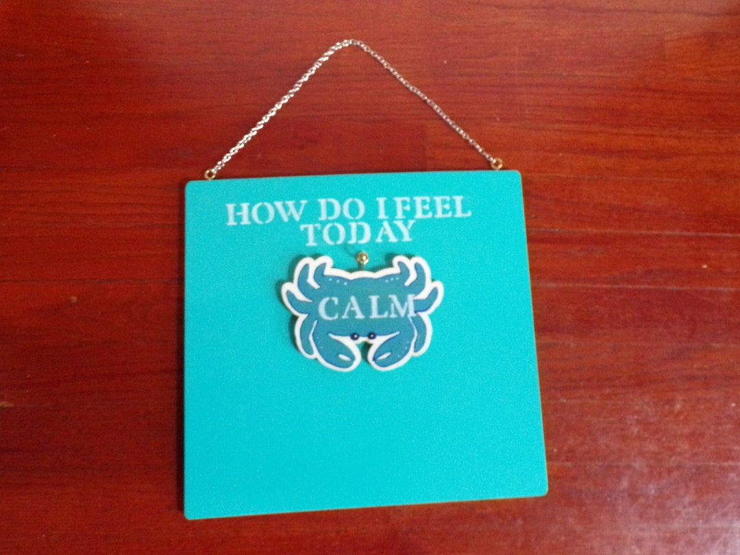 Hanging Crab Sign, Emotional Crab Sign, Square Hanging Sign - Etsy