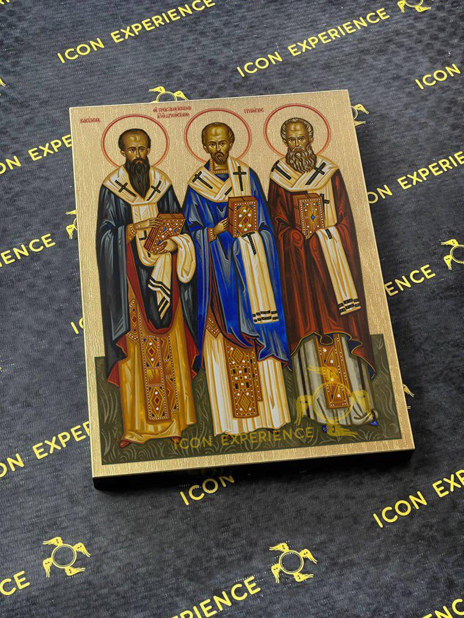 Three Holy Hierarchs Iconography Christian Art Gift Natural Wooden Icon ...