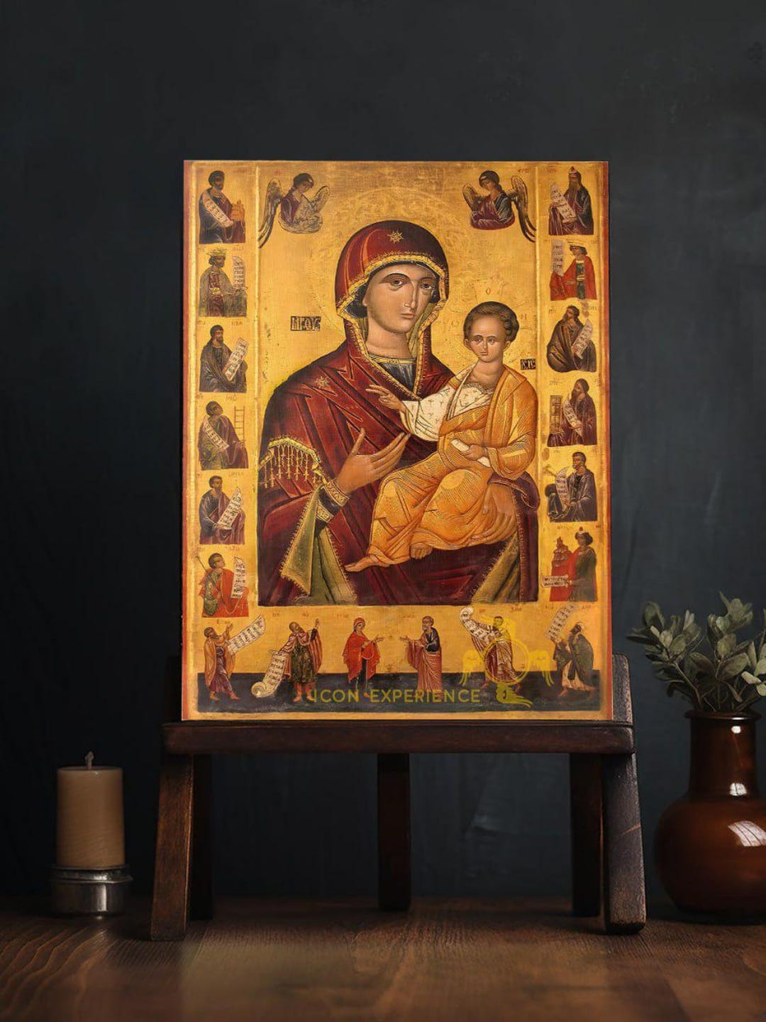Holy Virgin Mary With Prophets Byzantine Iconography Christian Art - Etsy
