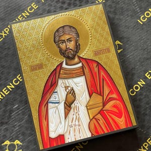 High Quality Premium Replica of Saint Lawrence Printed Icon With Real ...