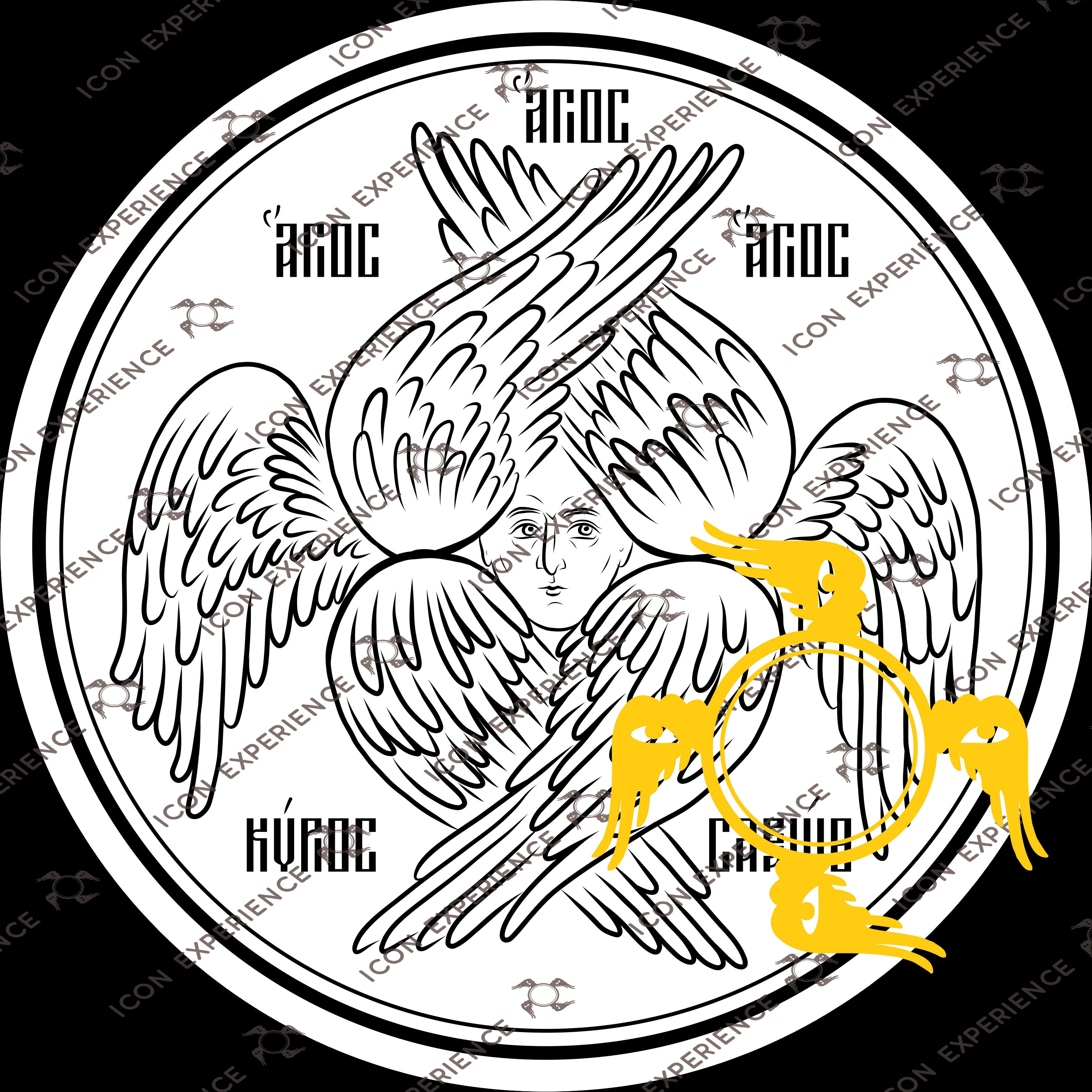 Line Art Sketch Six Winged Seraphim / Instant Download / Digital ...