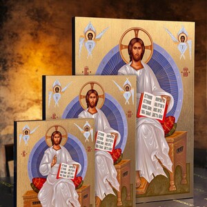 Jesus Christ the Merciful Iconography Christian Art Gift Natural UV ...