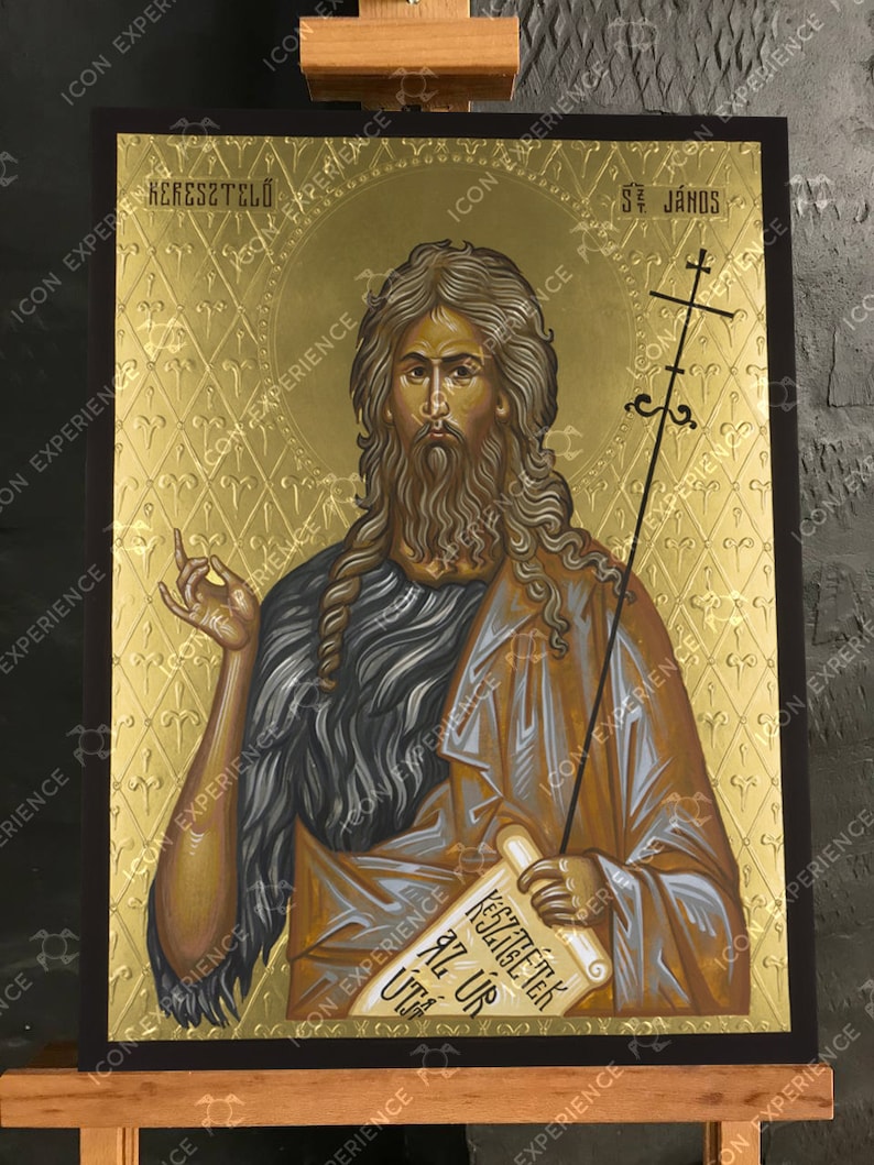 Saint John the Baptist Handmade Icon Greek Orthodox Byzantine - Etsy