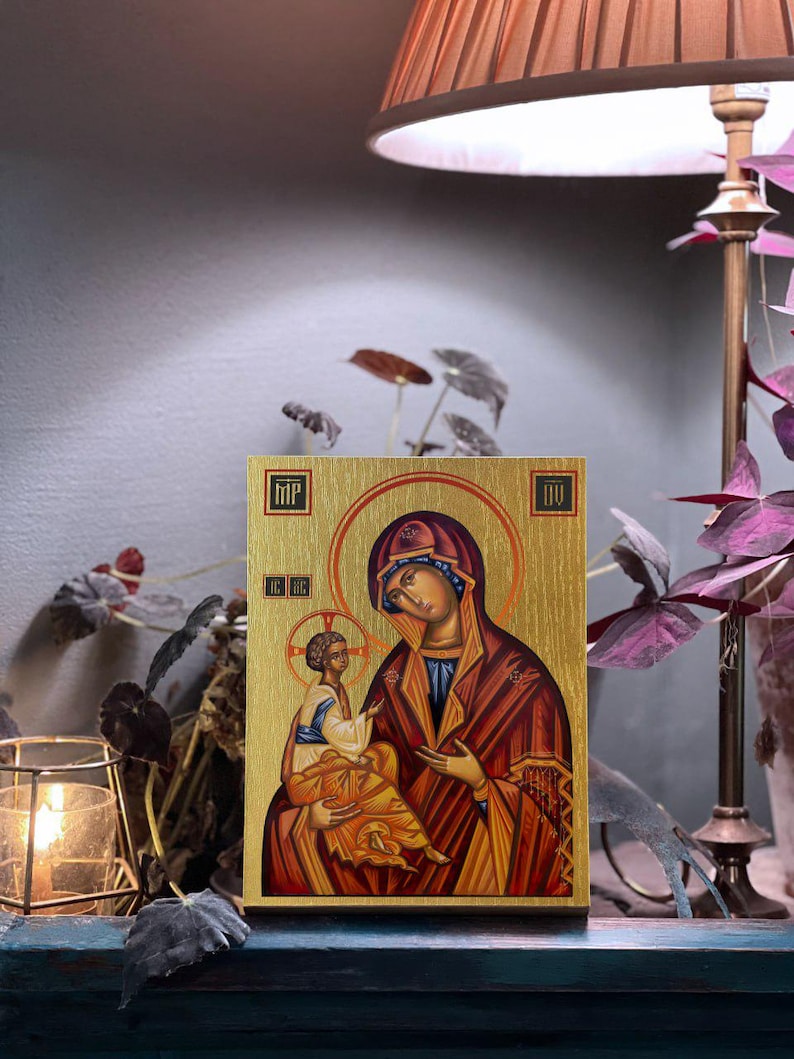 Holy Virgin Mary Hodegetria Byzantine Iconography Christian Art - Etsy