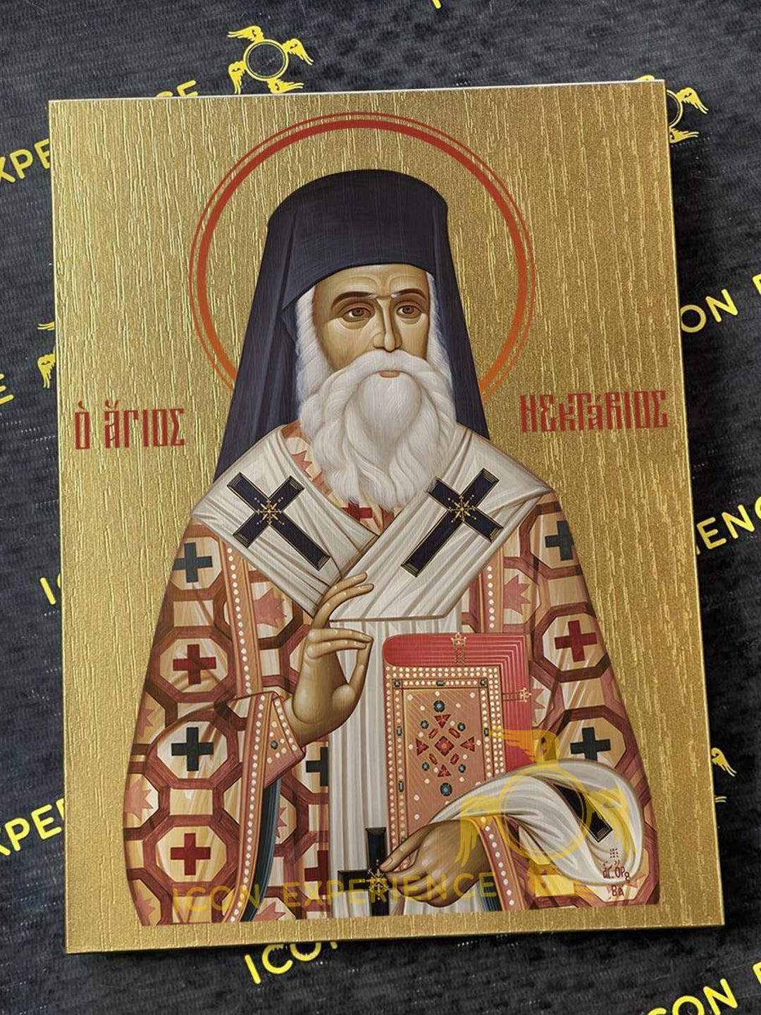 Saint Nectarios of Aegina Byzantine Icon Premium Replica Greek Orthodox ...