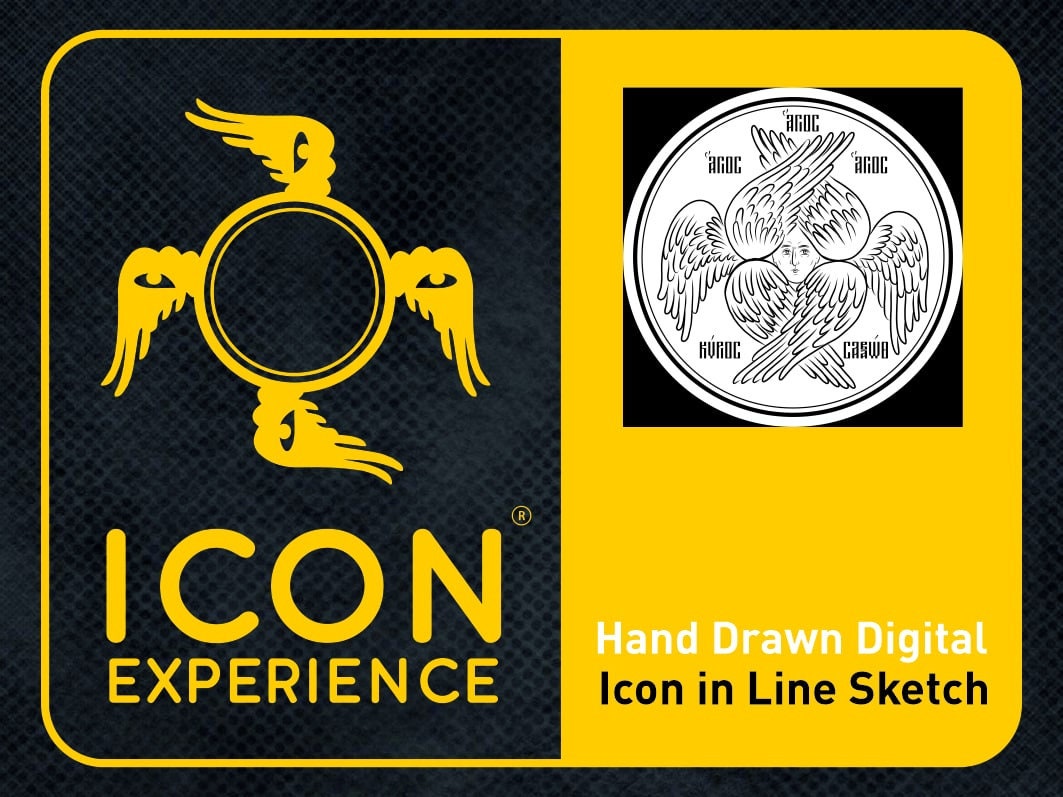 Line Art Sketch Six Winged Seraphim / Instant Download / Digital ...