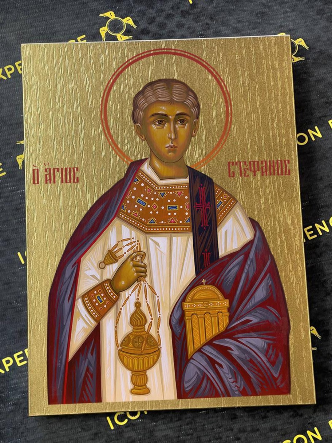 Saint Stephen the First Martyr Iconography Christian Art Gift Natural ...