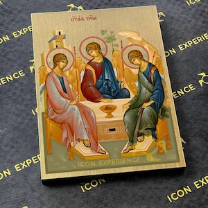 The Holy Trinity Byzantine Iconography Sacral Art Christian Gift ...