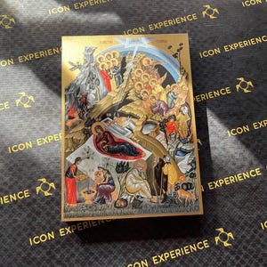 Nativity of Jesus Christ Premium Replica on Wood Greek Orthodox ...