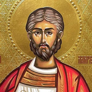 High Quality Premium Replica of Saint Lawrence Printed Icon With Real ...