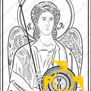 Line Art Sketch Archangel Michael / Instant Download / Digital Product ...