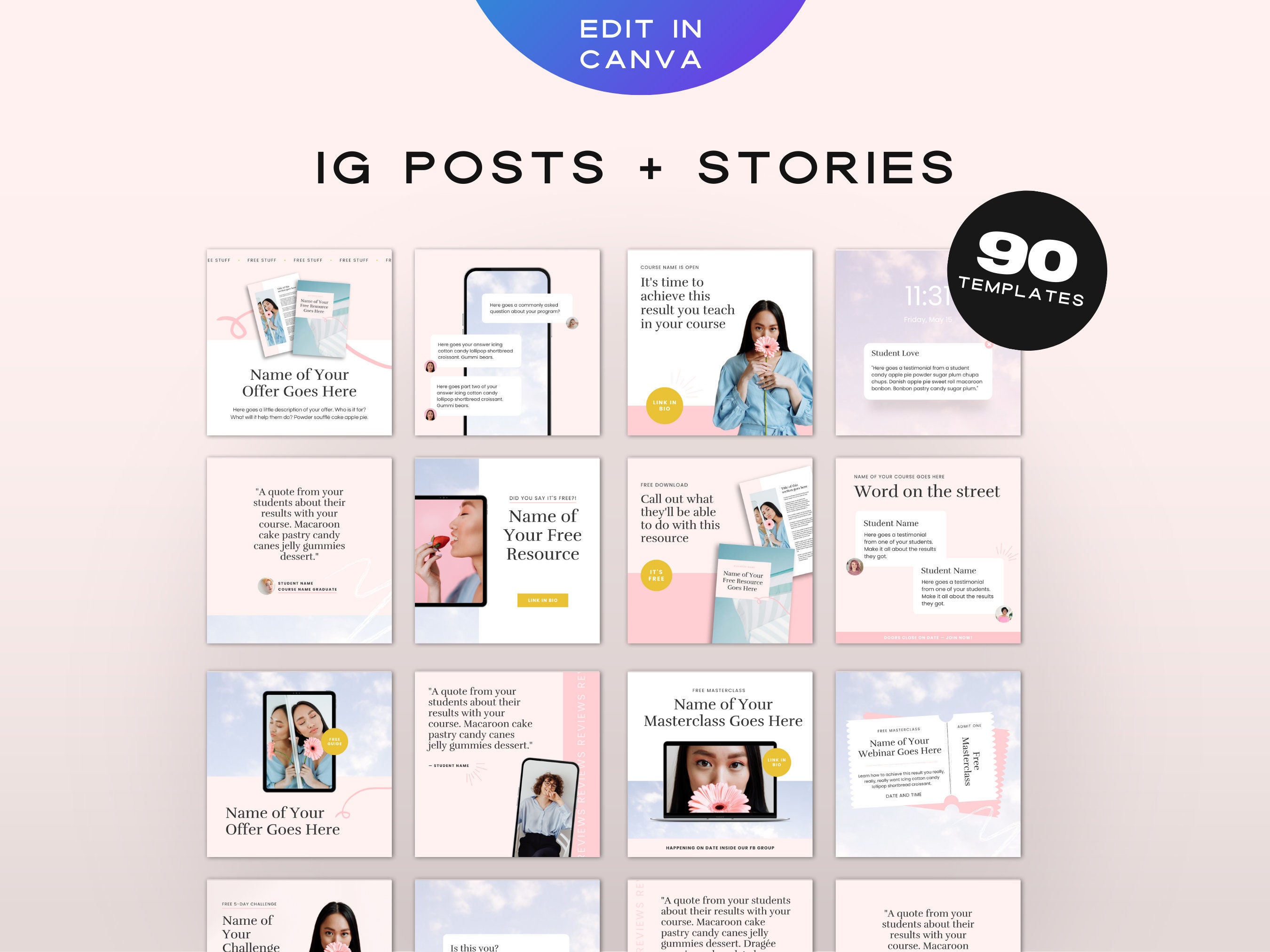 Instagram Template For Students