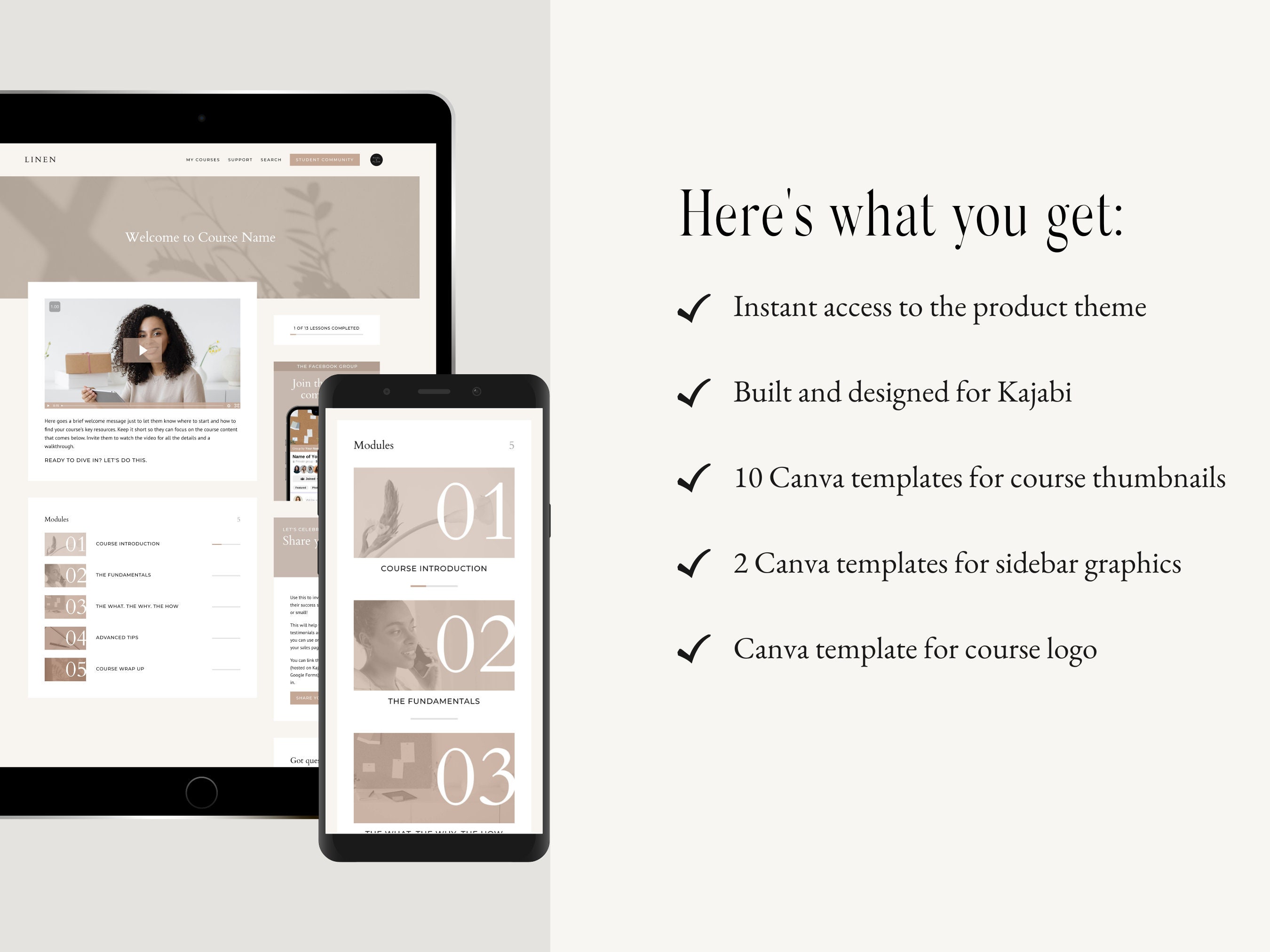 Kajabi Course Template With Canva Templates: for Coaches & Course ...